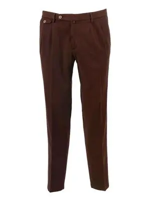 BRIGLIA 1949 Briglia 1949 Tobacco Brown Pleated Trousers