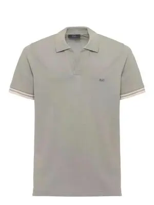 FAY Logo-embroidered Striped-trim Polo Shirt - Green