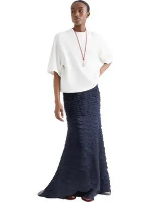 TWP Silk Organza "everlasting Love" Skirt - Midnight