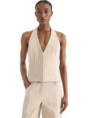 TWP TWP Clothing Keelyn Vest In Cotton Linen
