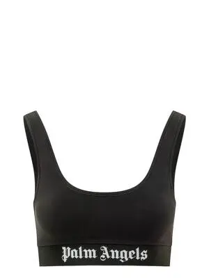 Palm Angels Logo-underband Sports Bra - Black