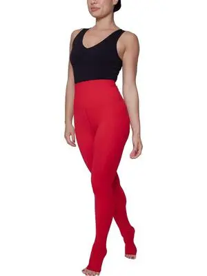 LAS LOUNGEWEAR Com-pressi-on Me Jet Lag Legging - Red