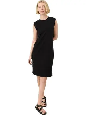 PACT Pact Organic Cotton Soft-Slub Essential Easy Muscle Tee Dress Black