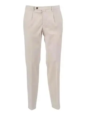BRIGLIA 1949 Pleated Twill Trousers - Neutrals