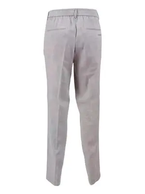 Peserico Tailored Trousers With Elasticated Waistband - Grey