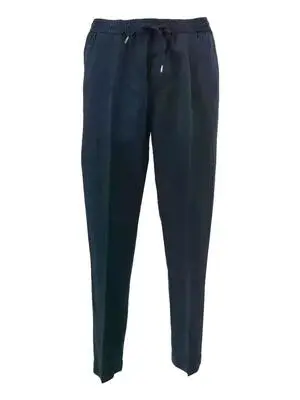 BRIGLIA 1949 Navy Drawstring Trousers - Blue