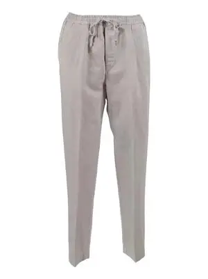 BRIGLIA 1949 Drawstring Waist Pleated Trousers - Grey