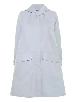 Giorgio Armani Logo-tape Detail Hooded Parka - Grey