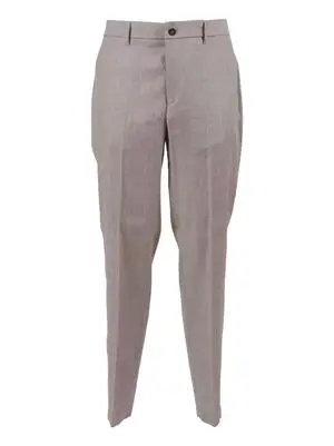 Peserico Pressed-crease Straight-leg Trousers - Grey