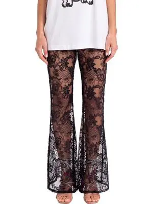 TWINSET Flared Lace Trousers - Black