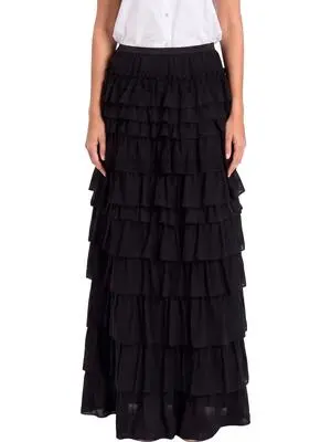 TWINSET Ruffled Maxi Skirt - Black