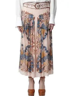 FARM RIO Farm Rio Printed Pleated Midi Skirt