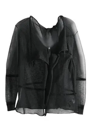 Yohji Yamamoto Draped Cardigan - Black