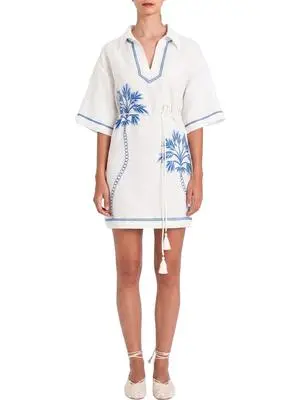 TWINSET U & B Embroidered Shirt Dress - White