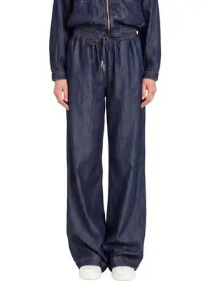 TWINSET Lyocell Palazzo Trousers - Blue