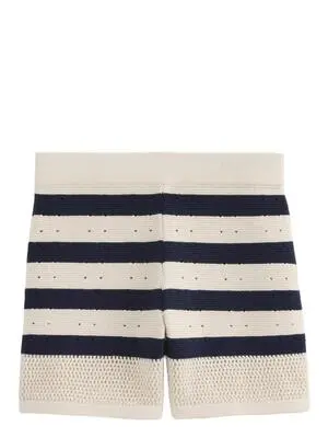 Everlane Open-knit Striped Short - Canvas/navy