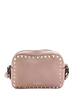 Valentino Garavani Valentino Garavani Rockstud Camera Leather Crossbody Bag Neutrals