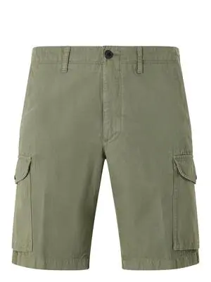 SLOWEAR Straight-leg Cotton And Linen-blend Cargo Shorts - Green