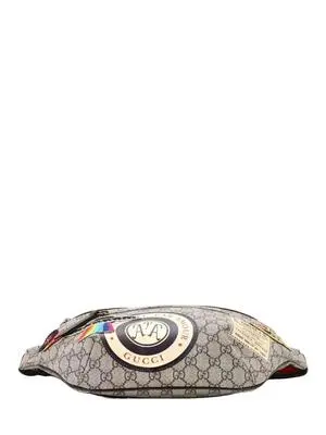 Gucci Gg Coated Canvas Applique Belt Bag - Brown