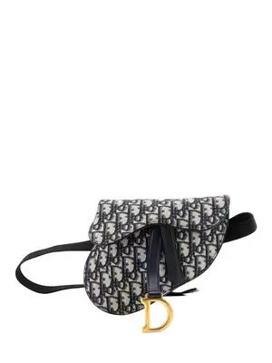 Dior Saddle Oblique Canvas Belt Bag - Blue