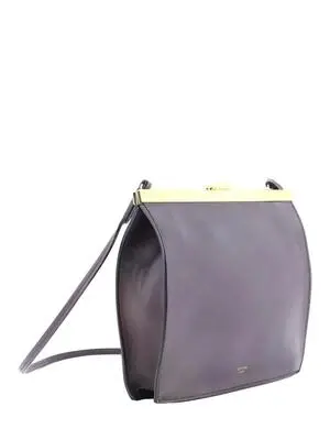 Celine Clasp Crossbody Bag Leather Mini Shoulder Bag - Grey