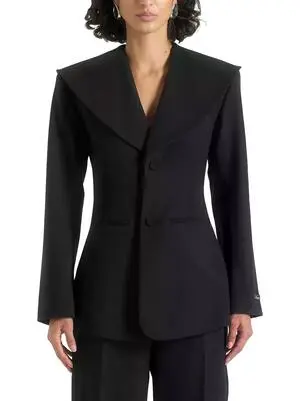 Manière De Voir Emy In Shawl Hourglass Blazer - Black