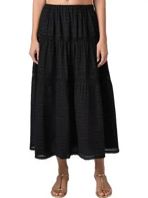 Paige Andres Tiered Maxi Skirt - Black