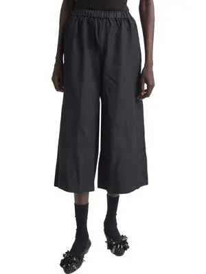 Comme Des Garçons Cropped Wide-leg Pants - Black