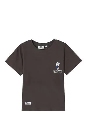CHOCOOLATE Graphic-print Short-sleeved T-shirt - Grey