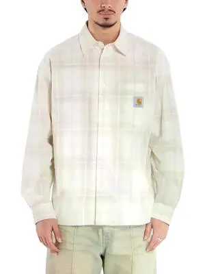 Carhartt Work In Progress Wilber Check-pattern Logo-patch Shirt - Neutrals