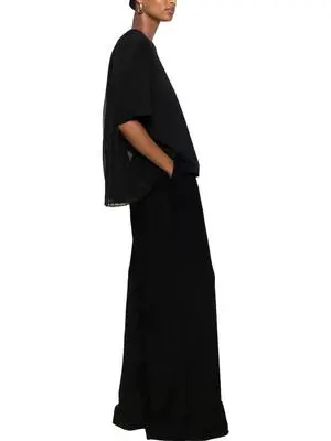 Sportmax Pleated Panel T-shirt - Black