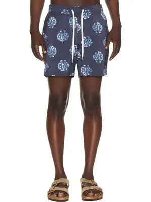 Onia Charles 4 Swim Trunk - Navy Multi