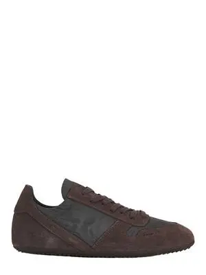 Rick Owens Suede And Nylon Lace-up Sneakers - Dark Dust