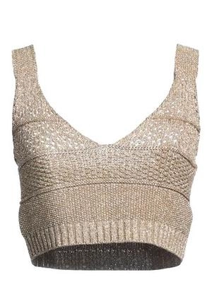 Liu Jo LIU •JO Knit Crop Top Camel