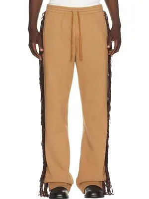 AUSTIN POST Fringed Straight Cut Pant