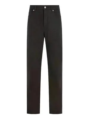 FERRAGAMO Organic Cotton Five Pocket Trousers - Blue