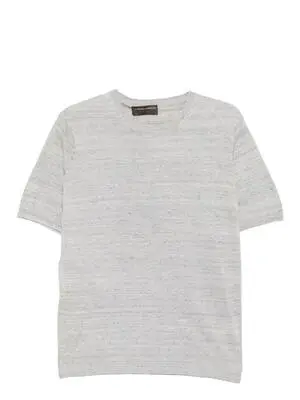 FILIPPO DE LAURENTIIS Fine-knit Short-sleeve T-shirt - Grey