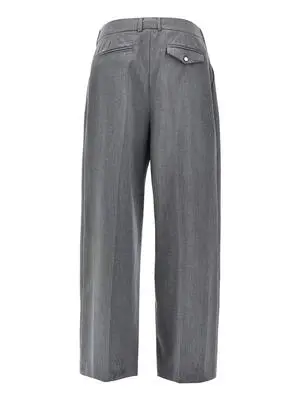 THESTROY Pleated Wide-leg Trousers - Grey