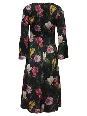 Sachin & Babi Alexa Floral-print Midi Dress - Black