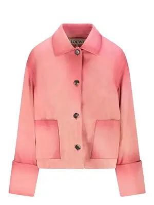 Loewe LOEWE Pink Suede Button-Fastening Jacket Pink