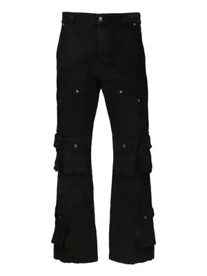 Off-White Logo-embroidered Cargo Pants - Black