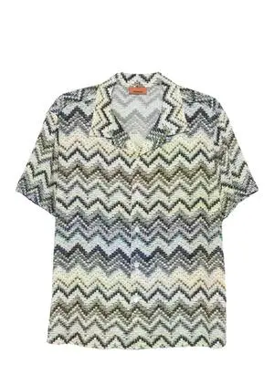 Missoni Zigzag-print Short-sleeve Shirt - Neutrals