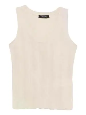 Max Mara Ribbed Knit Tank Top - Neutrals