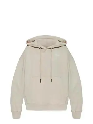 Off-White Logo-print Drawstring Hoodie - Neutrals