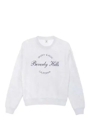 SPORTY & RICH Beverly Hills Logo Sweatshirt - Grey