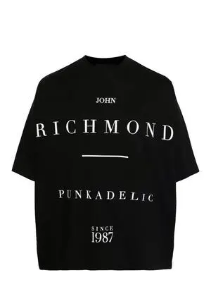 John Richmond Logo-print Cotton T-shirt - Black