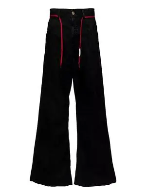 Marni Drawstring Flared Trousers - Black