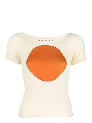 Marni Contrast Patch T-shirt - Neutrals