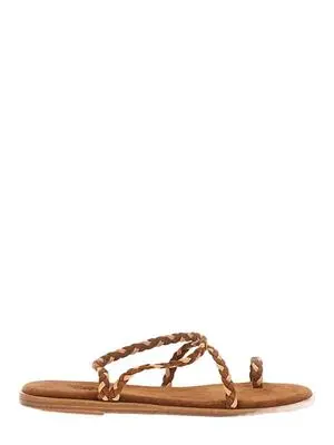 ANCIENT GREEK SANDALS Ancient Greek Sandals Braided Suede Sandals Brown