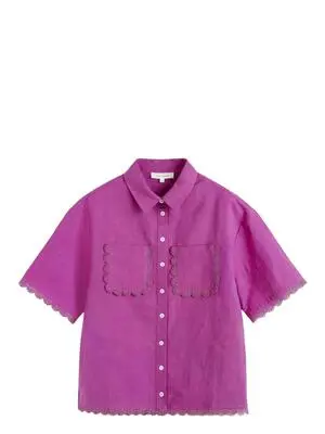 Chinti & Parker Scallop Trim Shirt - Pink
